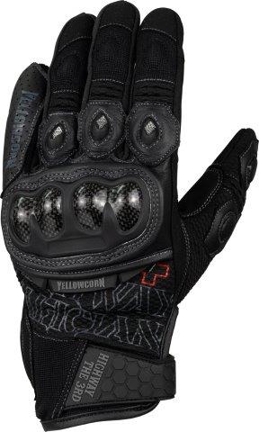 取寄 メッシュグローブ ブラック/ガンメタ Mサイズ YG-353 イエローコーン