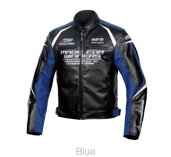 エヴォルツィオーネPUレザージャケット ブルー LLサイズ EJ-W108 エルフ