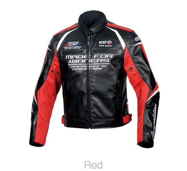 エヴォルツィオーネPUレザージャケット レッド 3Lサイズ EJ-W108 エルフ